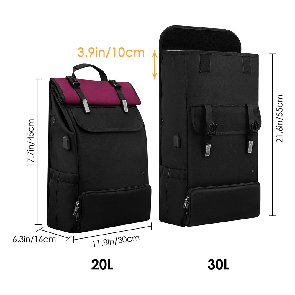 Expandable Roll Top Anti-Theft Laptop Backpack I Finpac – Fintie Cases